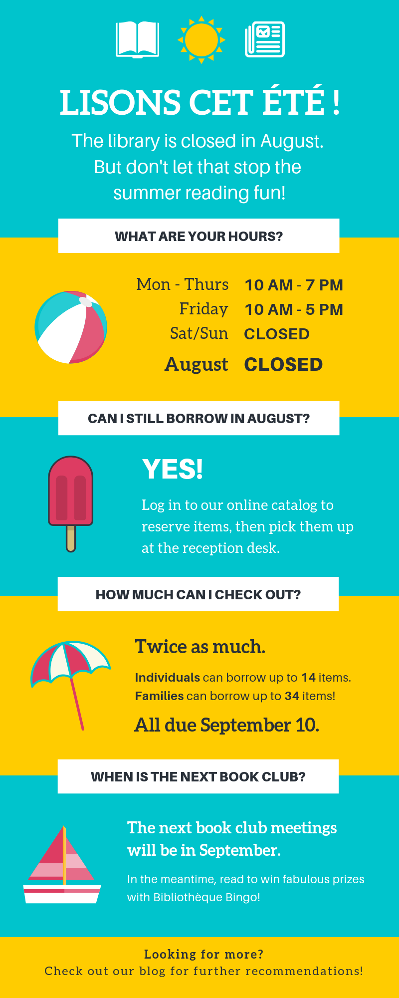 Summer Lending at the Library - French Library